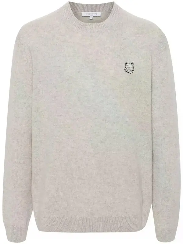 Maison Kitsuné Fox-motif Sweater - Grey