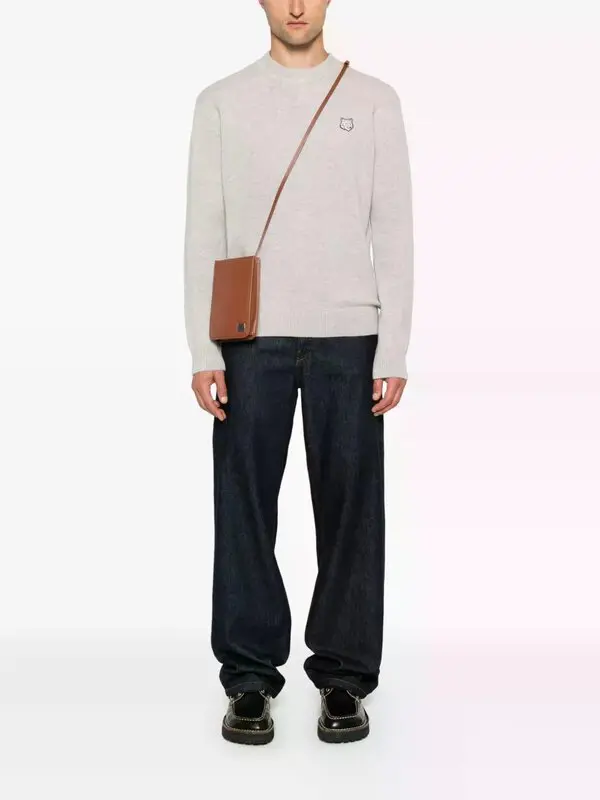 Maison Kitsuné Fox-motif Sweater - Grey