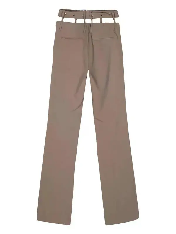 Rokh Belt-detail Straight Trousers - Brown
