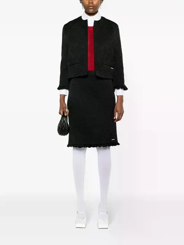 Miu Miu Floral-matelassé Cropped Jacket