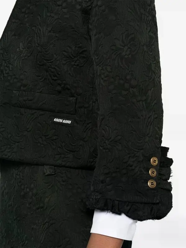 Miu Miu Floral-matelassé Cropped Jacket