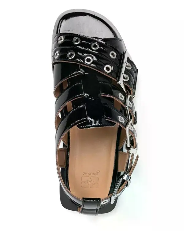 GANNI Eyelet-detailing Flat Sandals