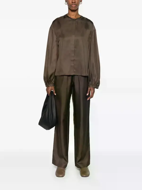 Loulou De Saison Alera Straight-leg Trousers - Brown