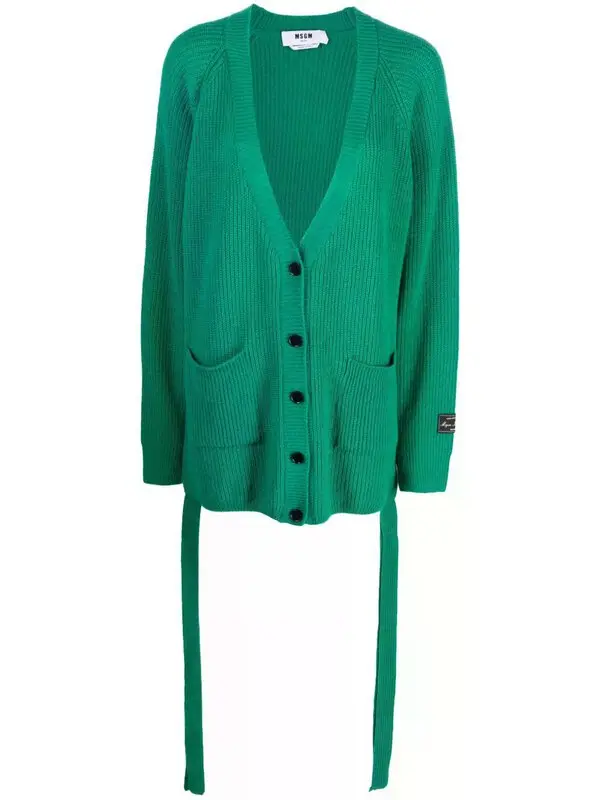 MSGM Ribbed-knit Wool-blend Cardigan