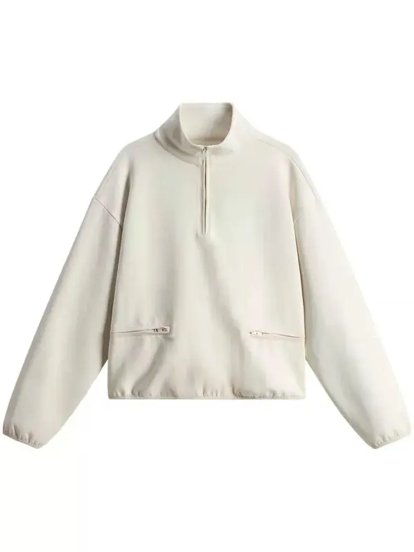 Woolrich Fleece Zip Sweatshirt - Neutrals