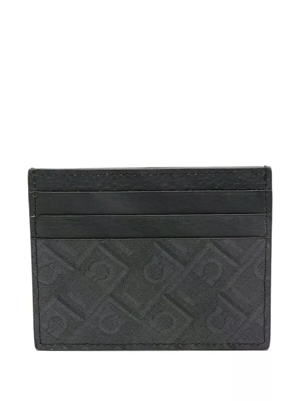 FERRAGAMO Monogram-print Card Holder - Black