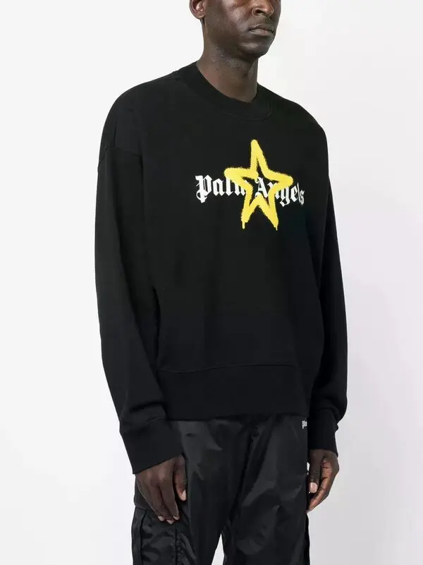 Palm Angels Star Sprayed-print Sweatshirt
