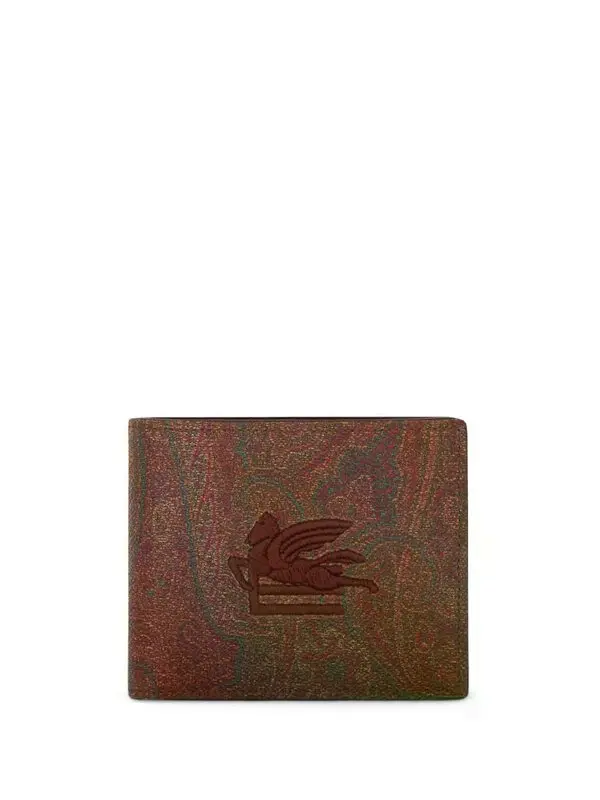 Etro Paisley-print Jacquard Wallet - Brown