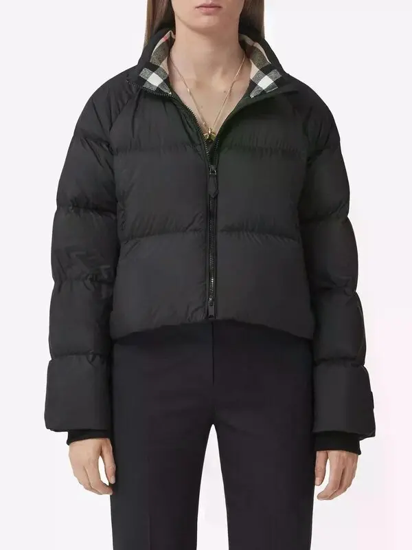 Burberry Cropped Padded Jacket - Black