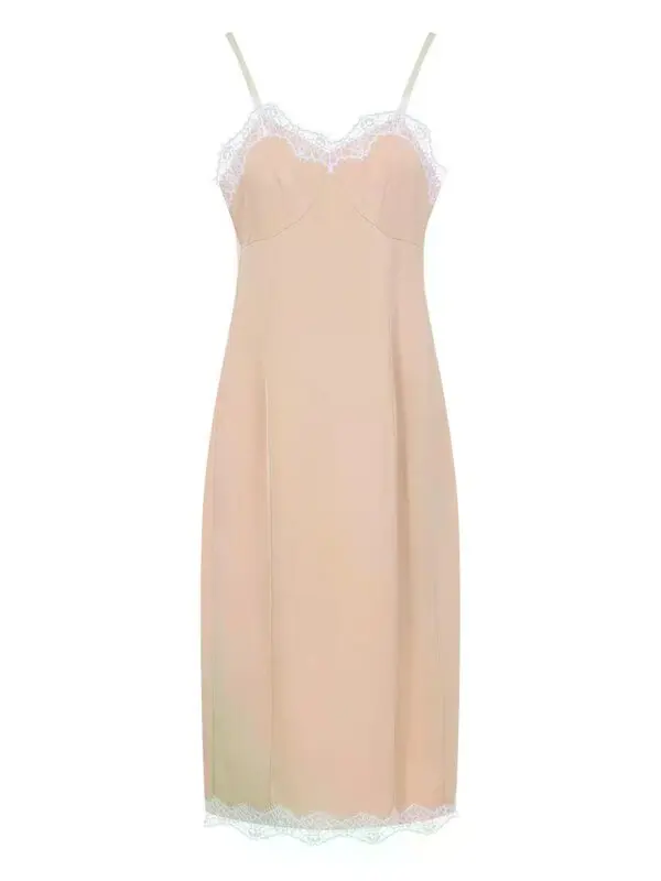 Carven Lace-trim Dress - Pink