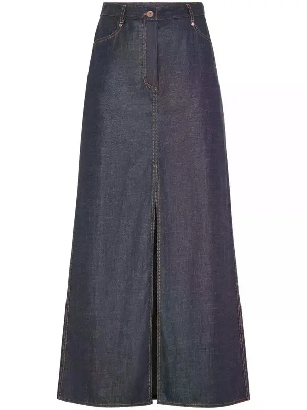 Brunello Cucinelli Denim Maxi Skirt
