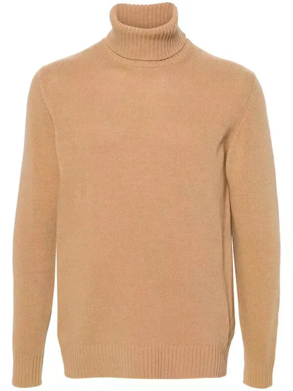 NUUR Merino Wool-cashmere Blend Roll-neck Sweater - Neutrals