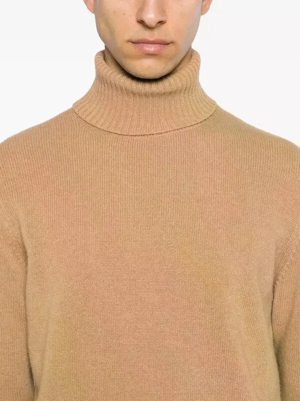 NUUR Merino Wool-cashmere Blend Roll-neck Sweater - Neutrals