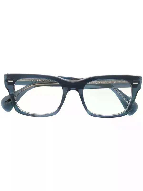 Oliver Spencer Square-frame Glasses - Blue