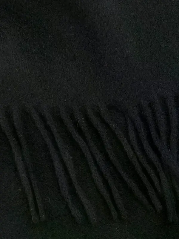 N.peal Large Woven Scarf - Black