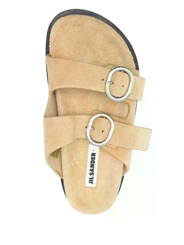 JIL SANDER Suede Slides - Neutrals