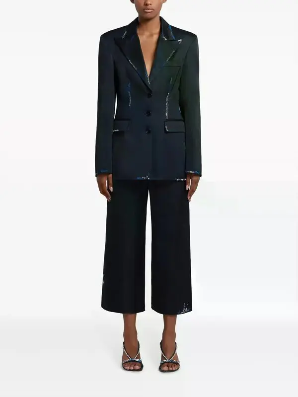 Marni Decorative-stitching Cropped Trousers