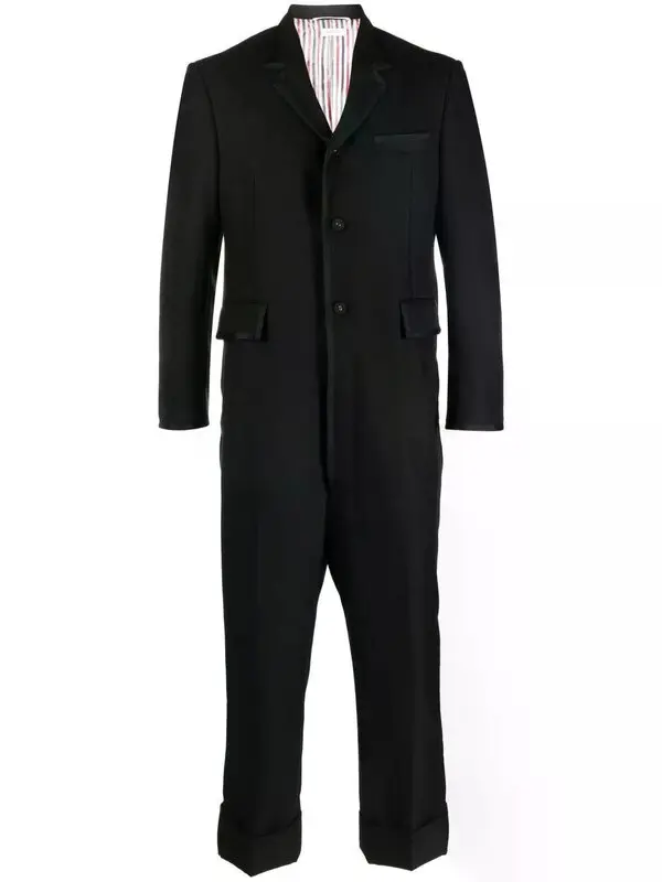Thom Browne Suit-style Wool Jumpsuit - Black