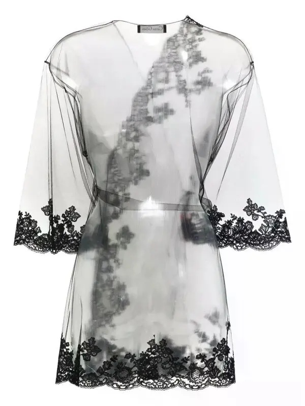 Carine Gilson Lace-detail Tulle Robe