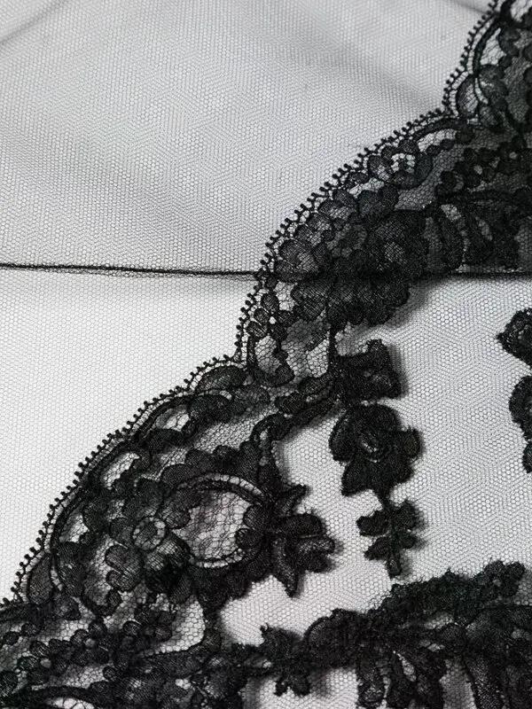 Carine Gilson Lace-detail Tulle Robe