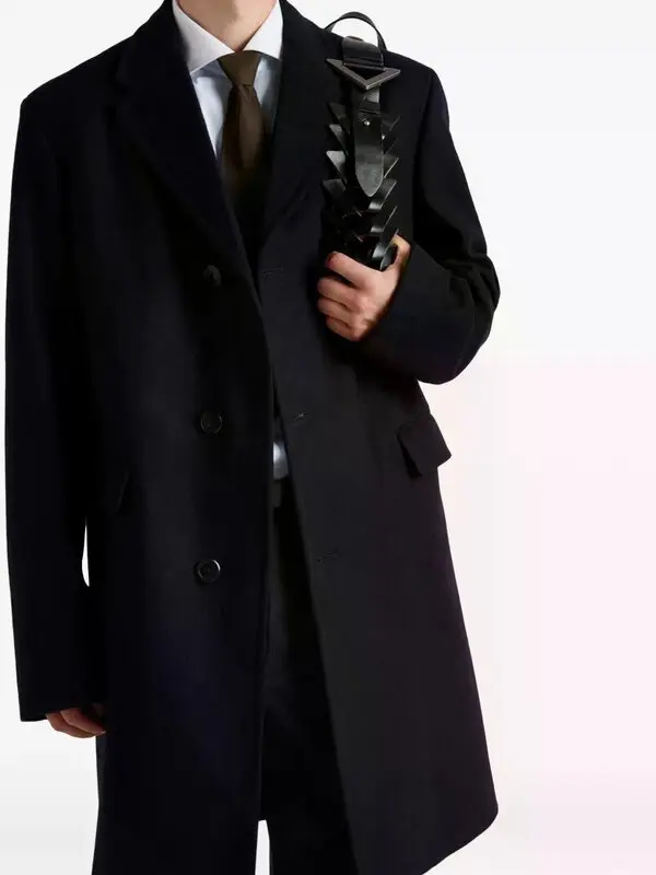 Prada Single-breasted Wool Coat - Blue