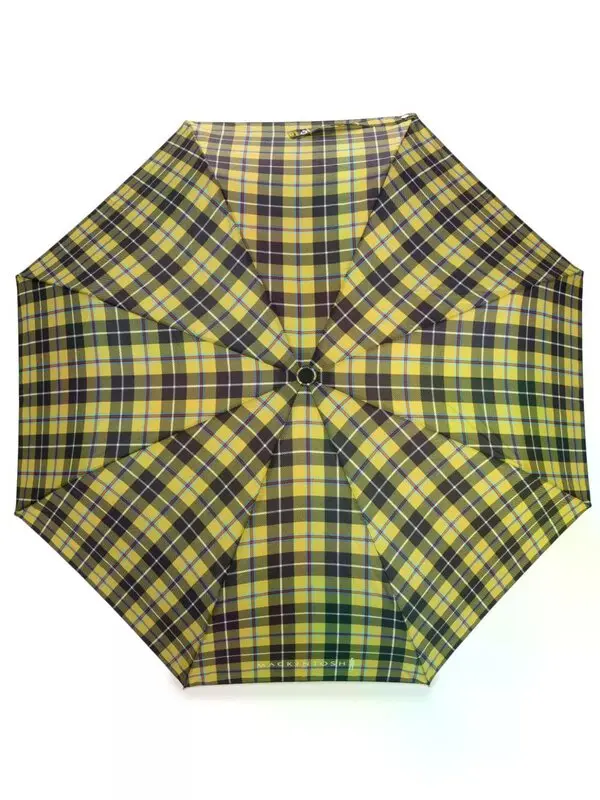 Mackintosh Ayr Check-pattern Automatic Telescopic Umbrella - Green