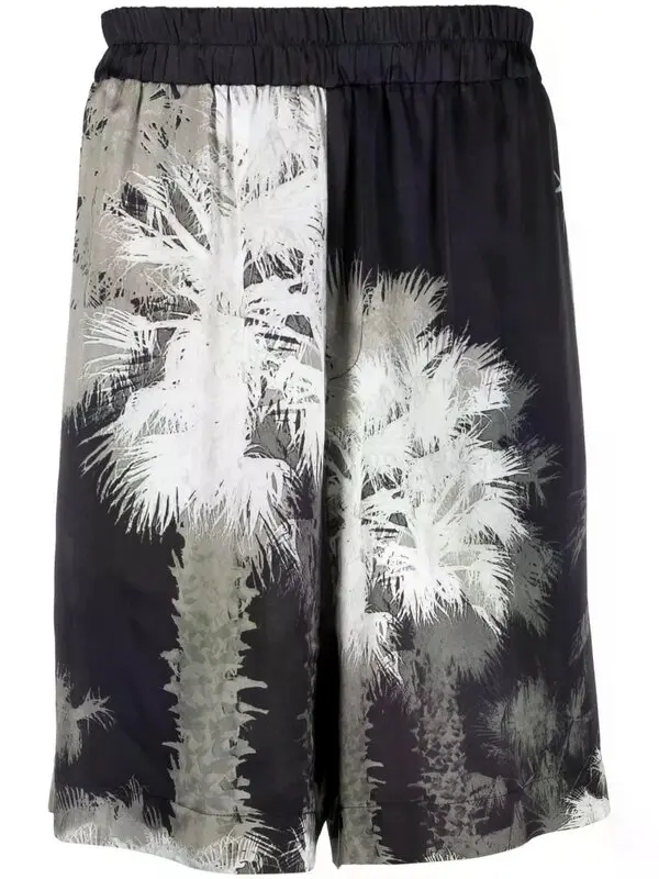 LANEUS Palm Tree Print Shorts