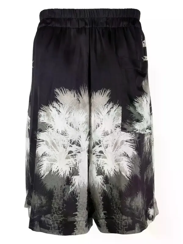 LANEUS Palm Tree Print Shorts