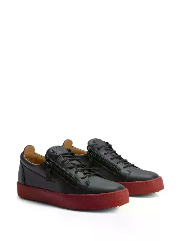 GIUSEPPE ZANOTTI Frankie Double-zip Low-top Sneakers - Black