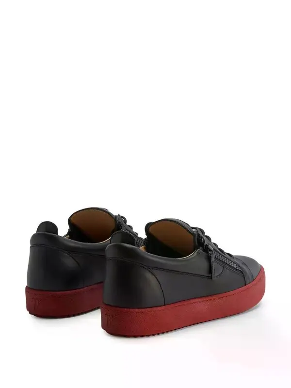 GIUSEPPE ZANOTTI Frankie Double-zip Low-top Sneakers - Black