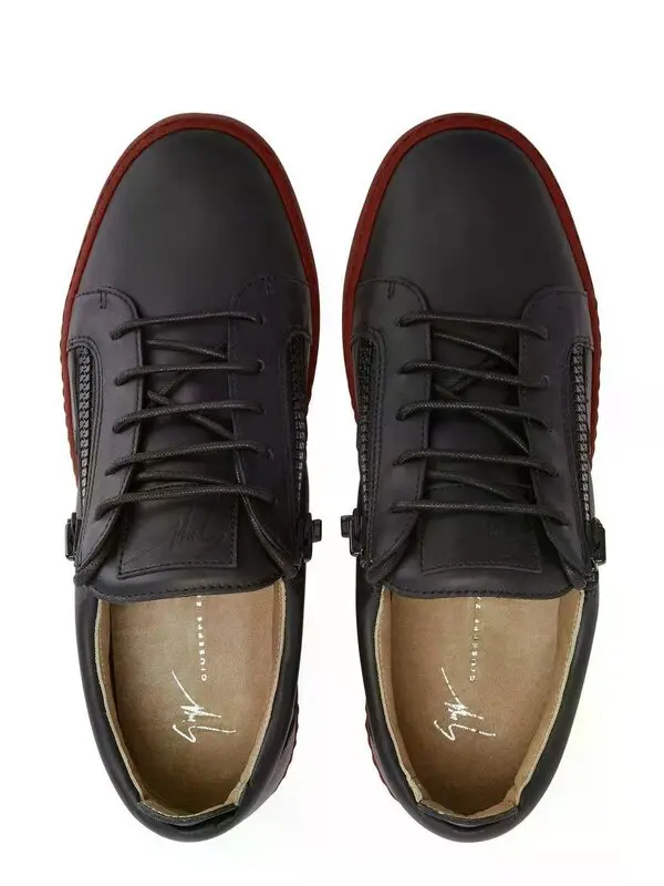 GIUSEPPE ZANOTTI Frankie Double-zip Low-top Sneakers - Black