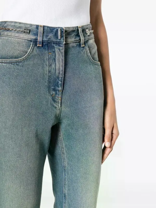 Givenchy 4g-motif Straight-leg Jeans
