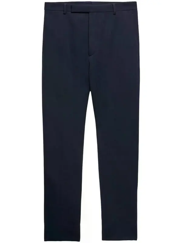 Prada Pressed-crease Trousers - Blue