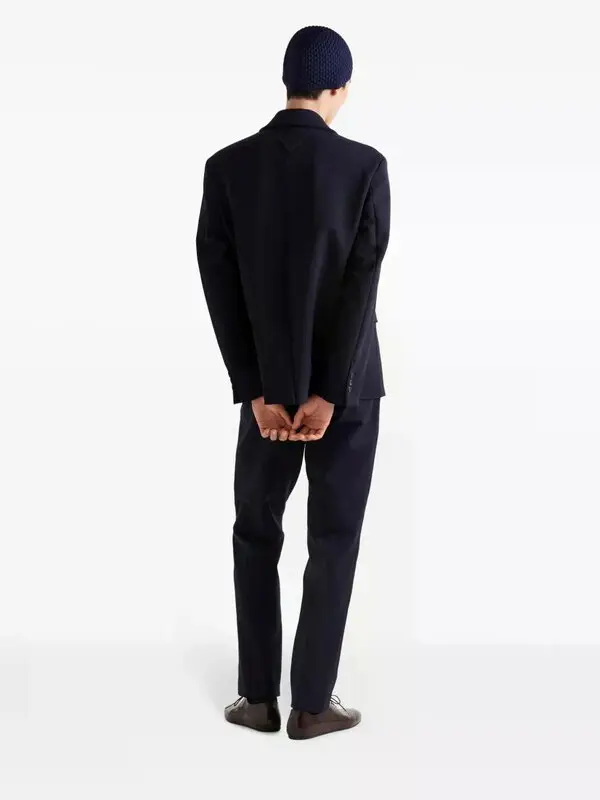 Prada Pressed-crease Trousers - Blue