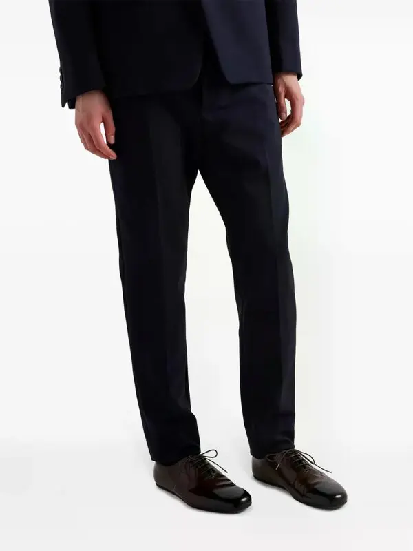 Prada Pressed-crease Trousers - Blue