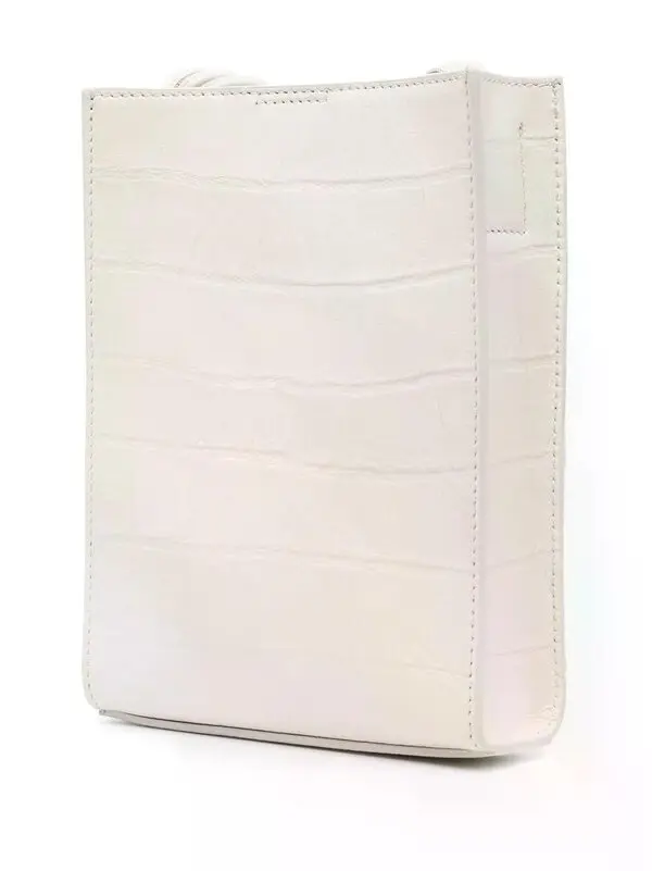 JIL SANDER Crocodile-effect Leather Satchel Bag