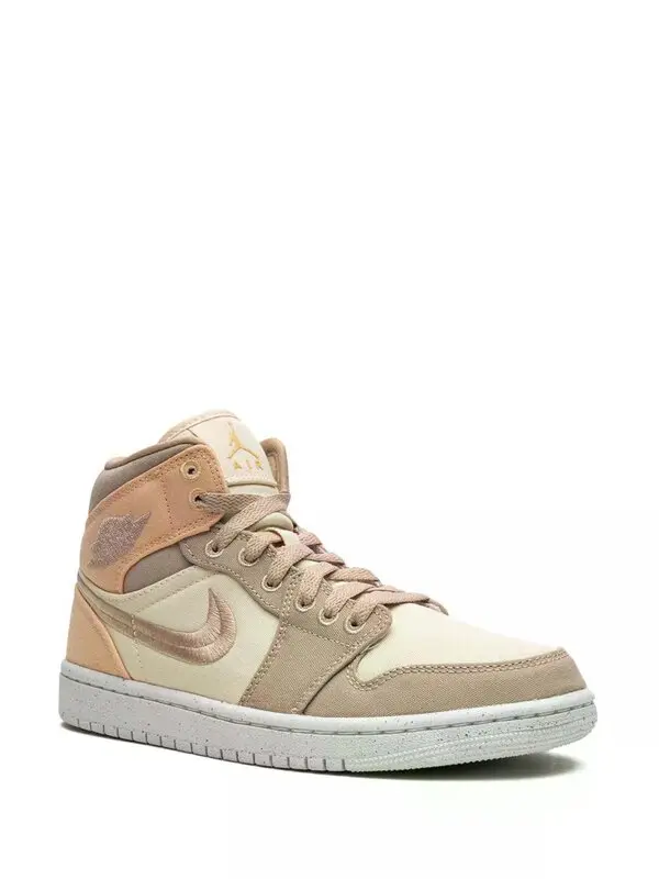 JORDAN Air 1 Mid Se Canvas Khaki Sneakers