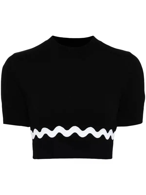 PATOU Wave Cropped Sweater