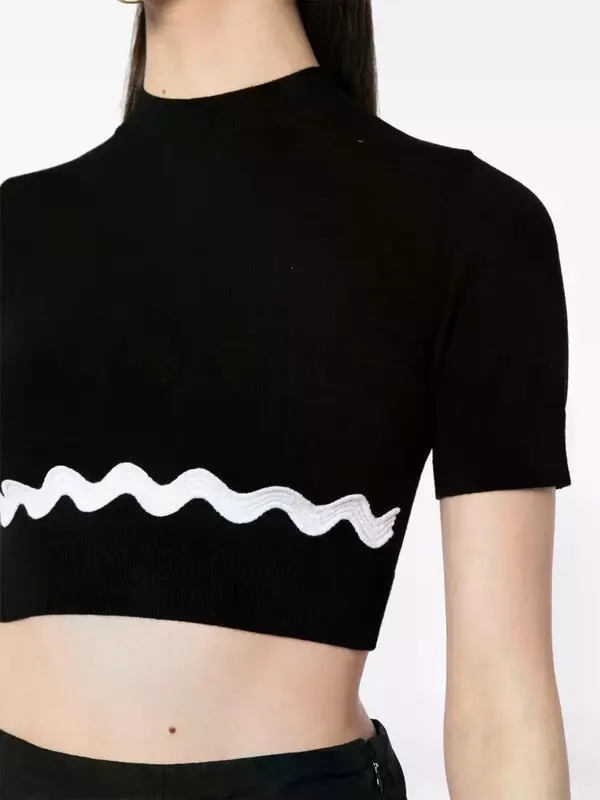 PATOU Wave Cropped Sweater