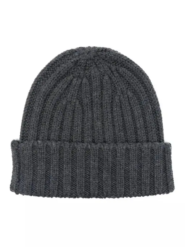 Aspesi Ribbed-knit Beanie - Grey
