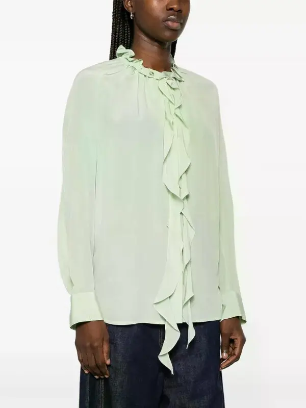 Victoria Beckham Ruffled Silk Shirt