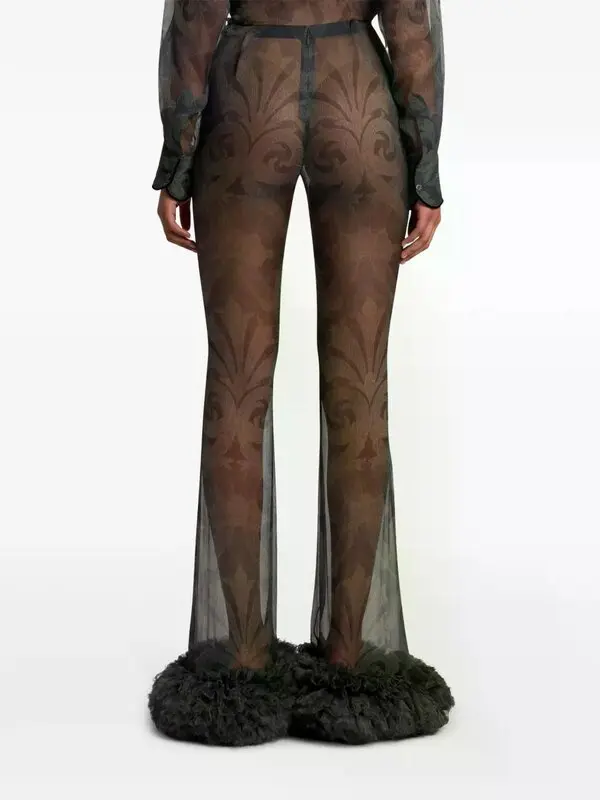 Etro Printed Silk Flared Trousers
