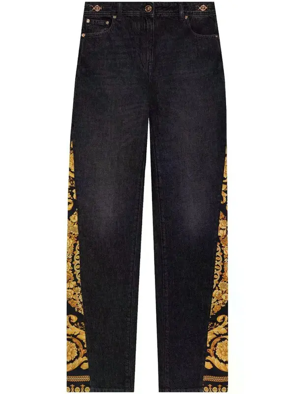 Versace Barocco Boyfriend Jeans - Black