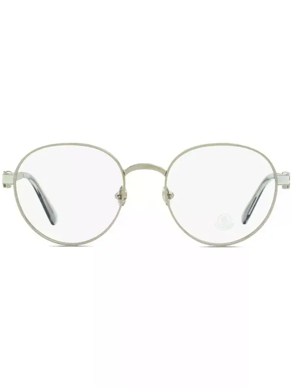 Moncler Ml5179 Round-frame Optical Glasses - Silver