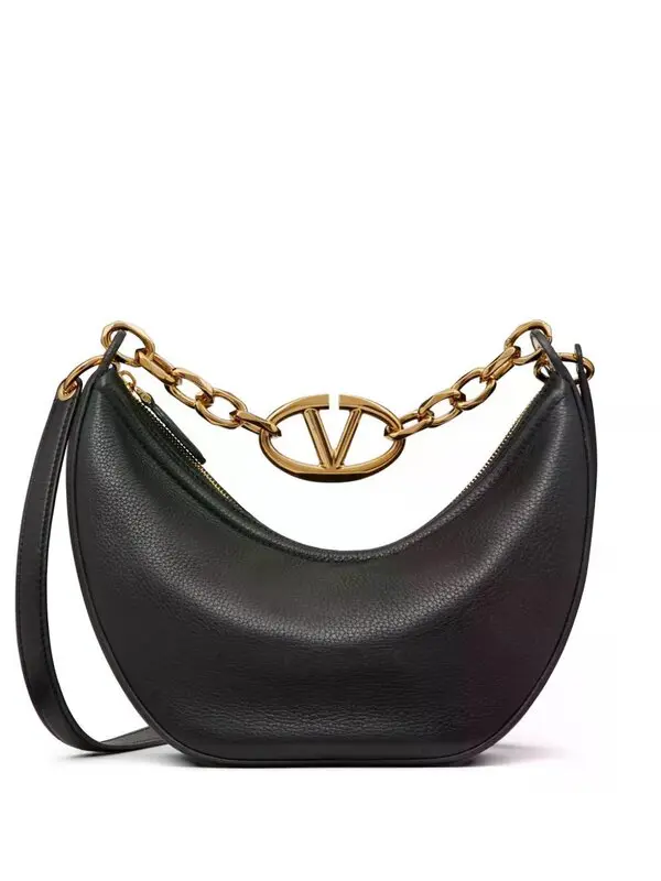 Valentino Garavani Vlogo Moon Shoulder Bag - Black