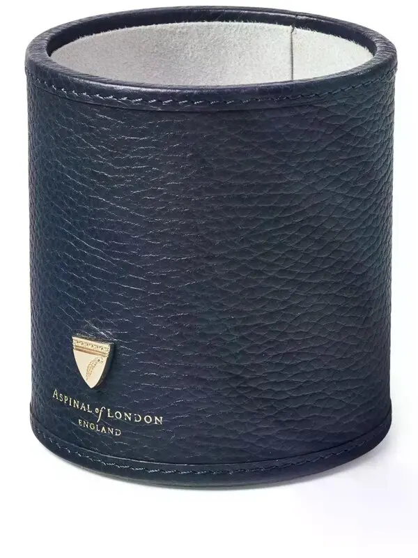 ASPINAL OF LONDON Grained Leather Pen Pot