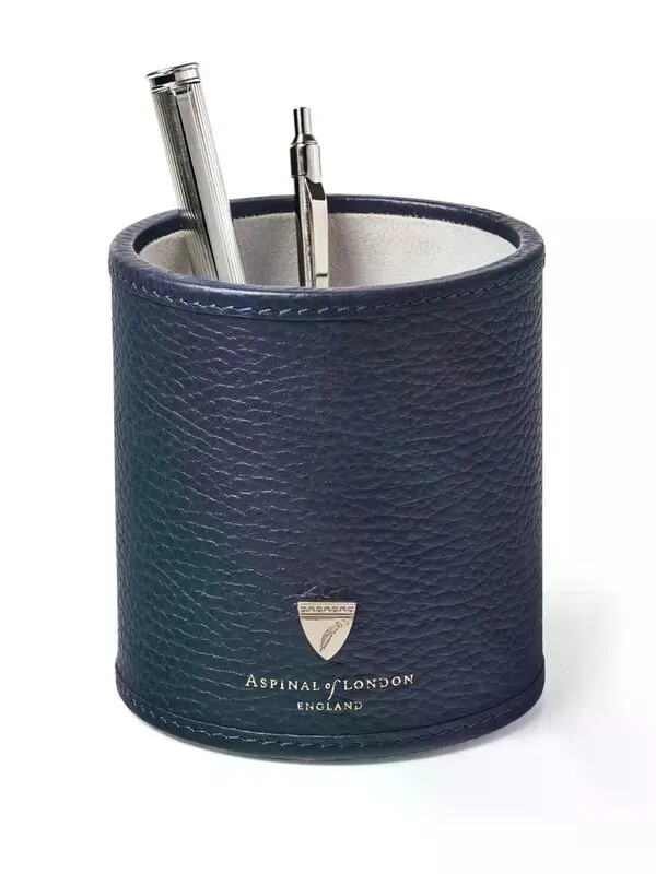 ASPINAL OF LONDON Grained Leather Pen Pot