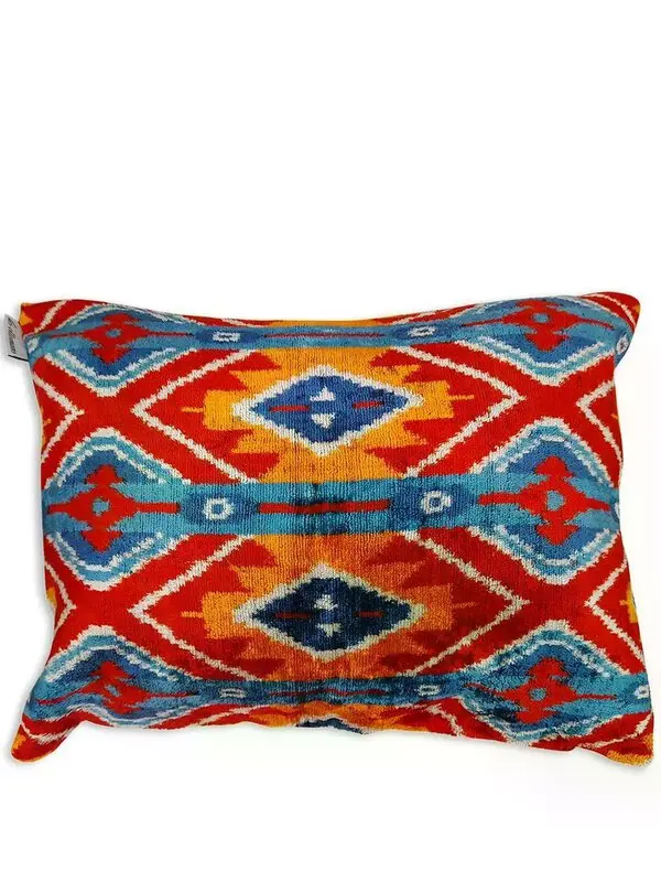 LES-OTTOMANS Jacquard Velvet Cushion