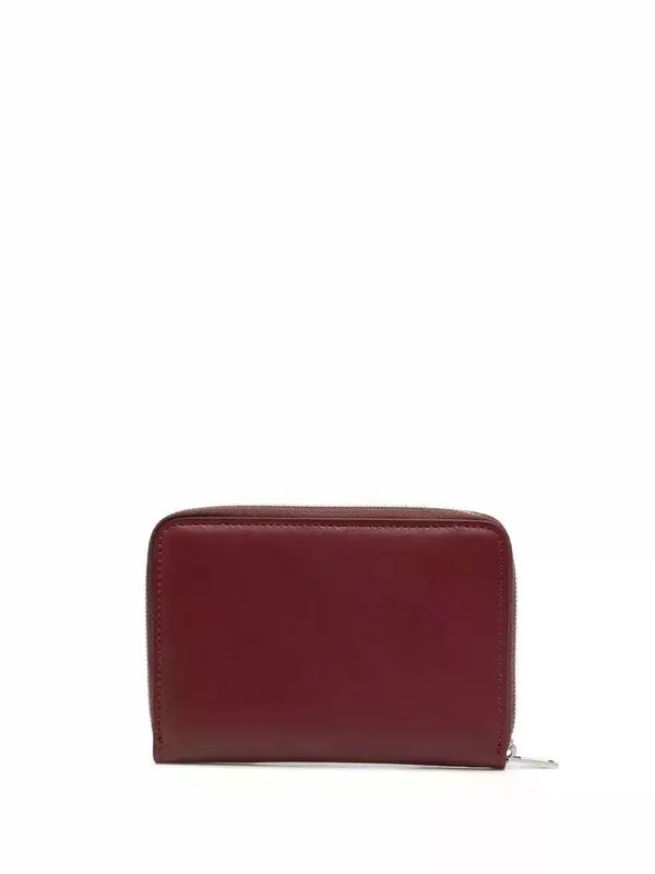 JIL SANDER Zip-around Leather Wallet - Red