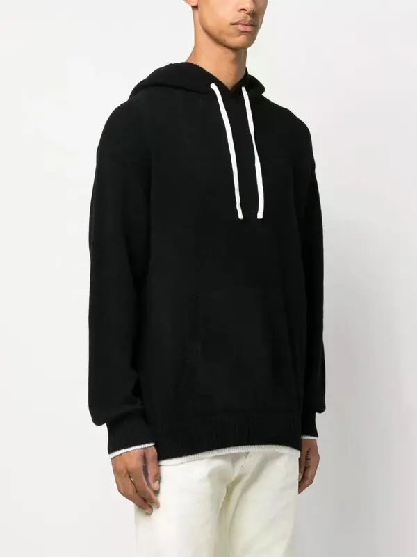 MSGM Contrasting Trim Drawstring Hoodie